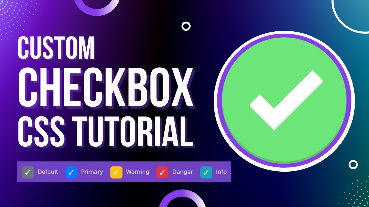 Css Custom Checkbox Html Css Youtube 3010