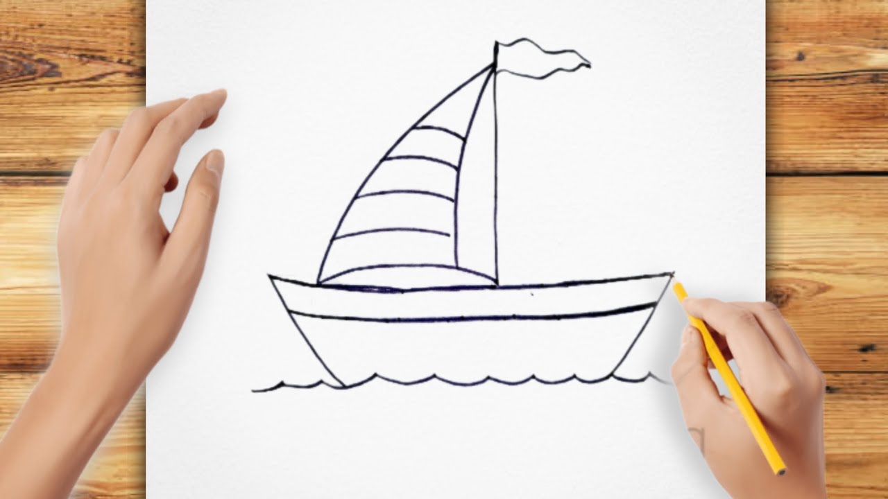 How To Draw A Sail Boat. - YouTube