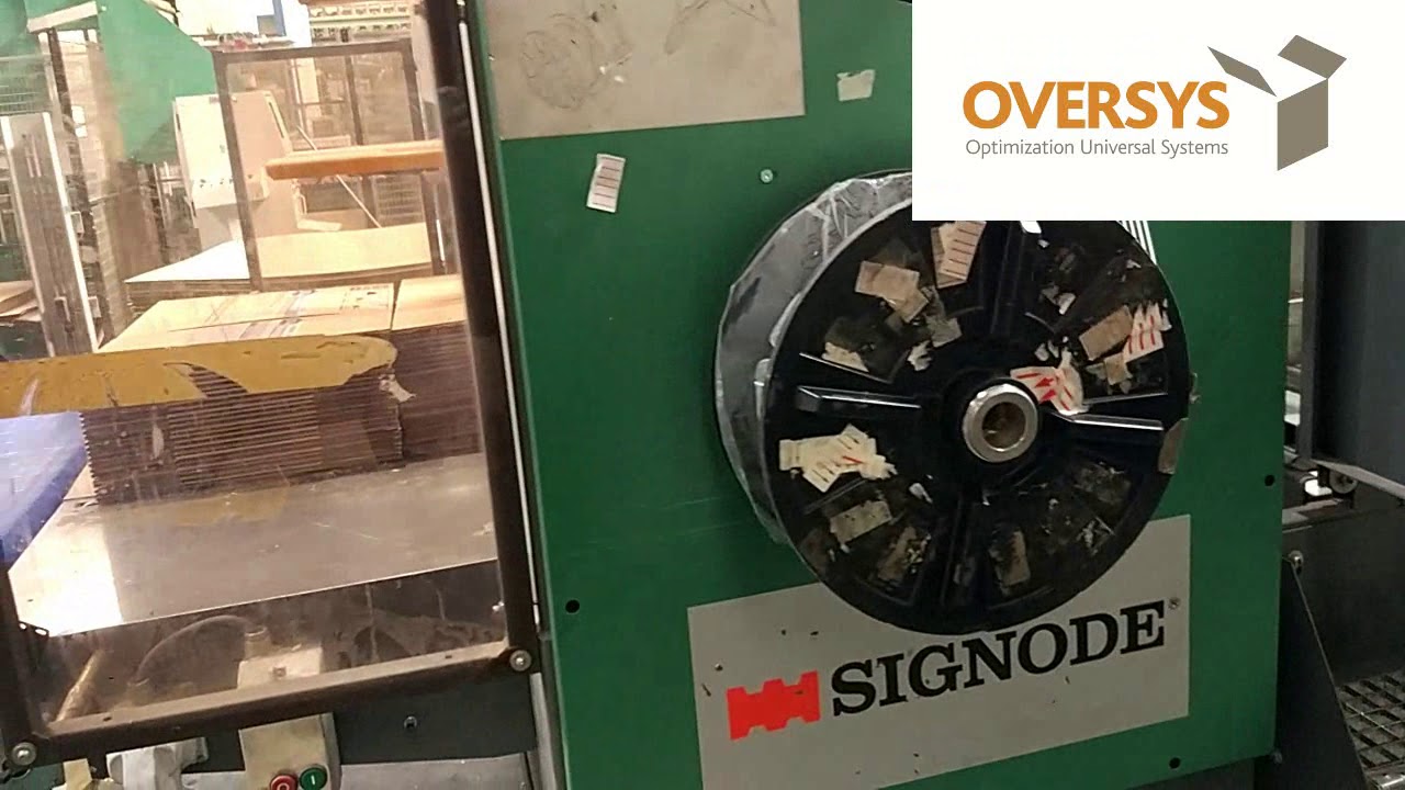 VIDEO OVERSYS U49580419 SIGNODE ISB 1300 TWIN STRAPPING MACHINE - YouTube