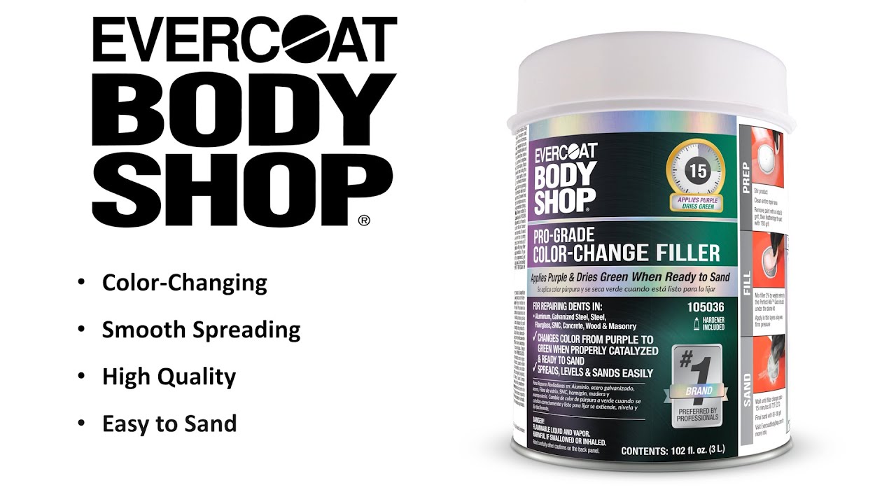 Evercoat Body Shop Pro-Grade Color-Change Filler Application - YouTube