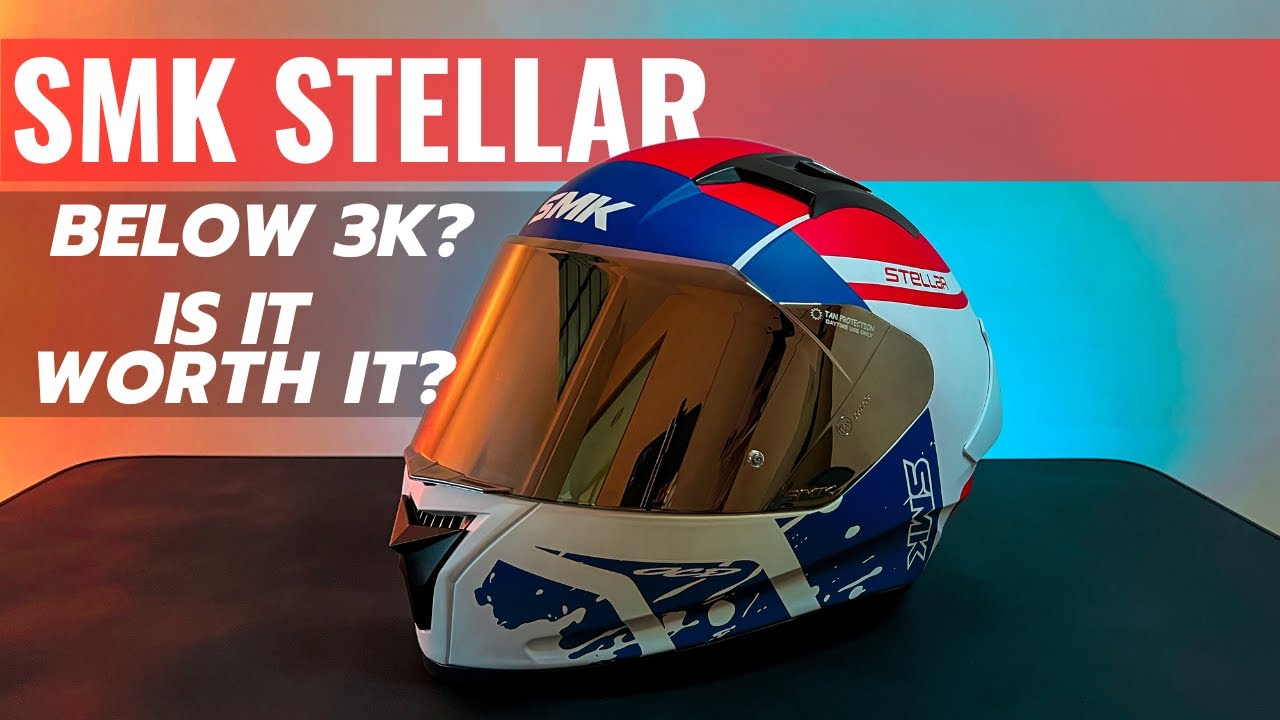 SMK STELLAR HELMET | Helmet Review | Quality Helmet below 3K? - YouTube