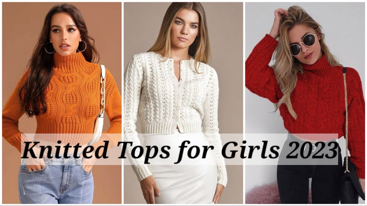 Girls New Knitted Woolen Tops for Winter 2023 | Latest Knitted Woolen ...