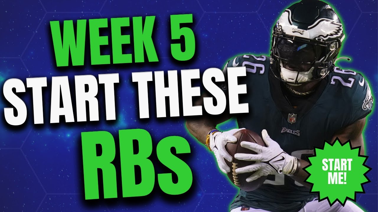 NFL Week 5 MUST START Running Backs | 2022 Fantasy Football - YouTube
