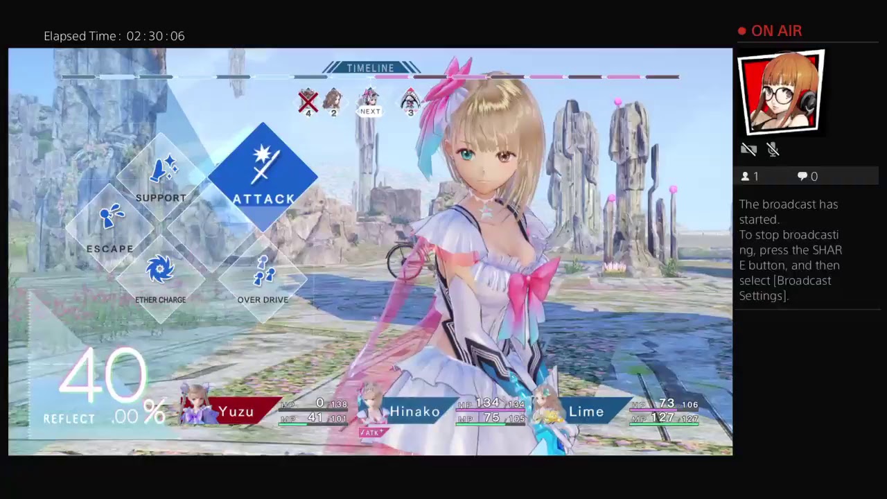 Blue Reflection Boss Fight Chapter 1,2,3 - YouTube