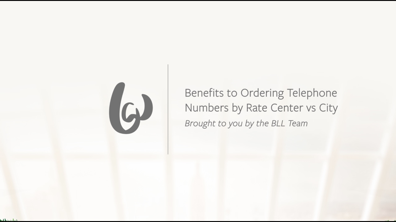 Benefits to Ordering Telephone Numbers by Rate Center vs. City - YouTube