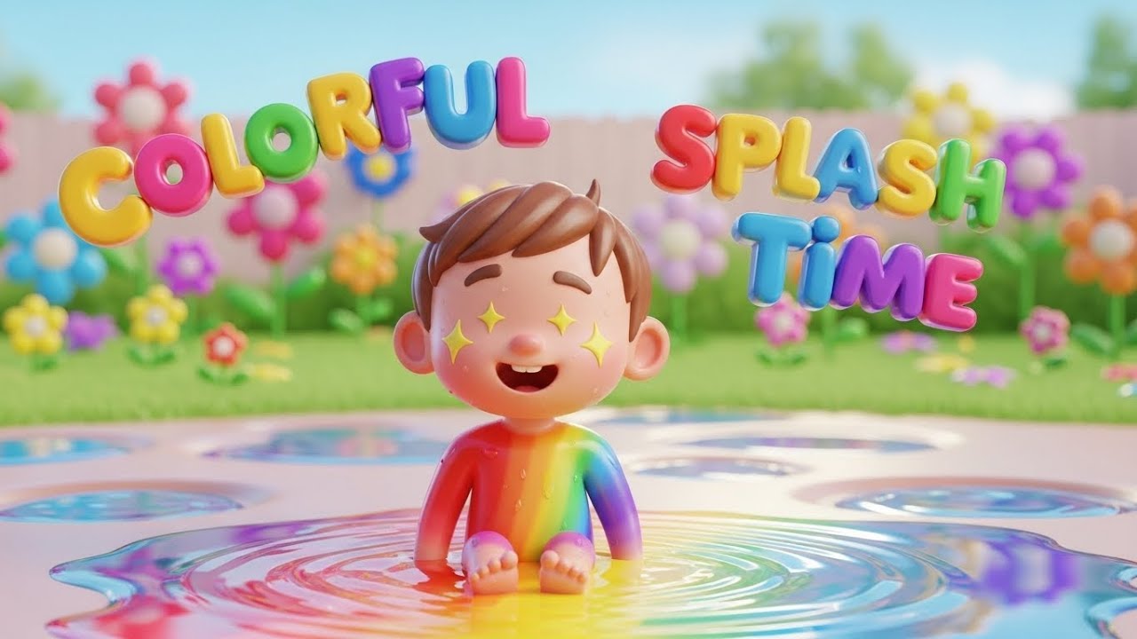 Colorful Splash Time Rhyme | Fun Kids Song | Preschool Sing Along - YouTube