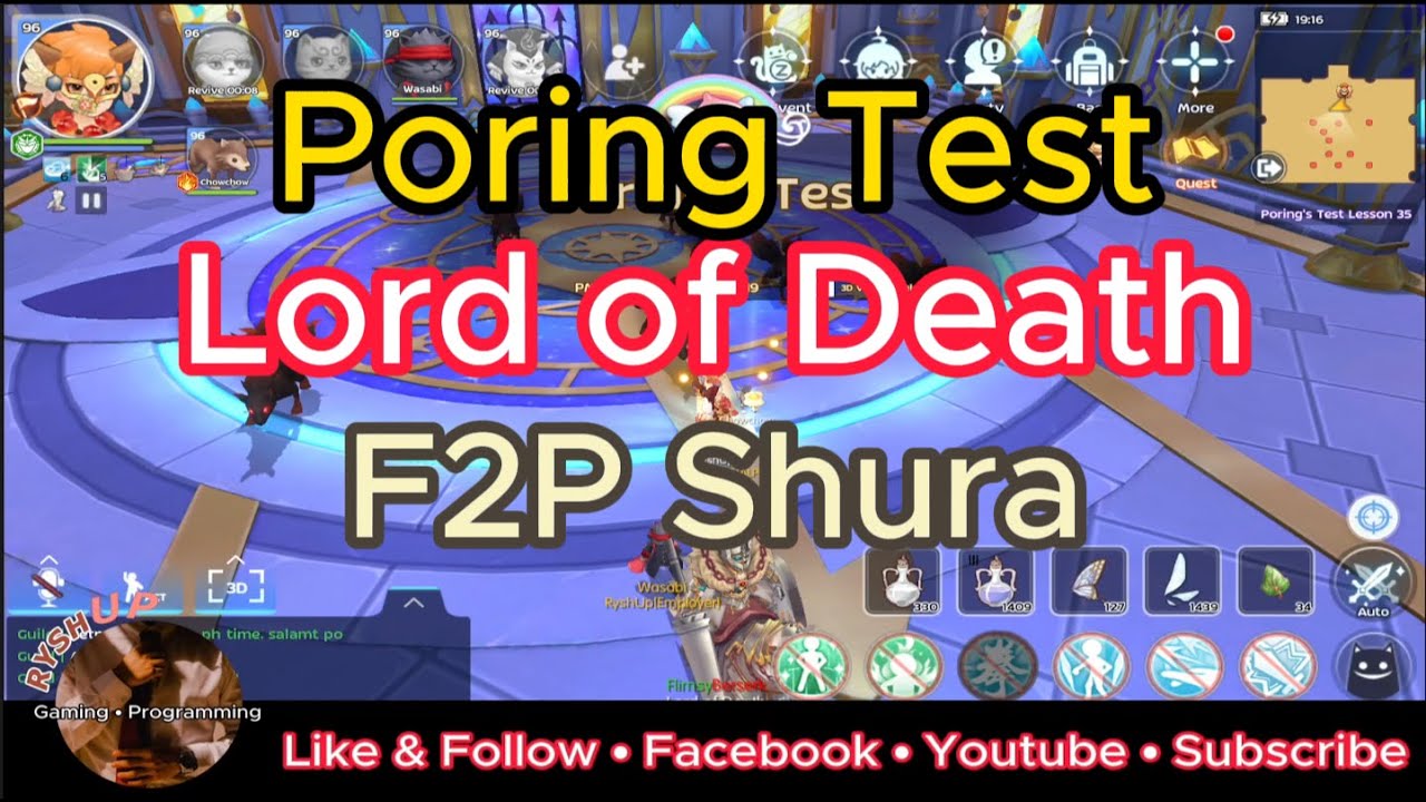 Ragnarok M Classic: Poring Test - Lord of Death - F2P Shura - YouTube