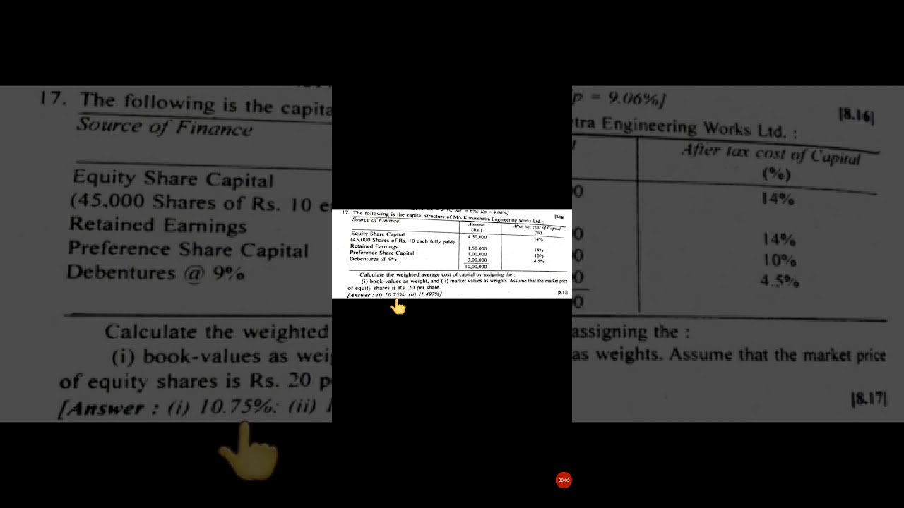 Weighted Average Cost Of Capital Book Values Market Values Problem weighted-average-cost-of-capital-book-values-market-values-problem