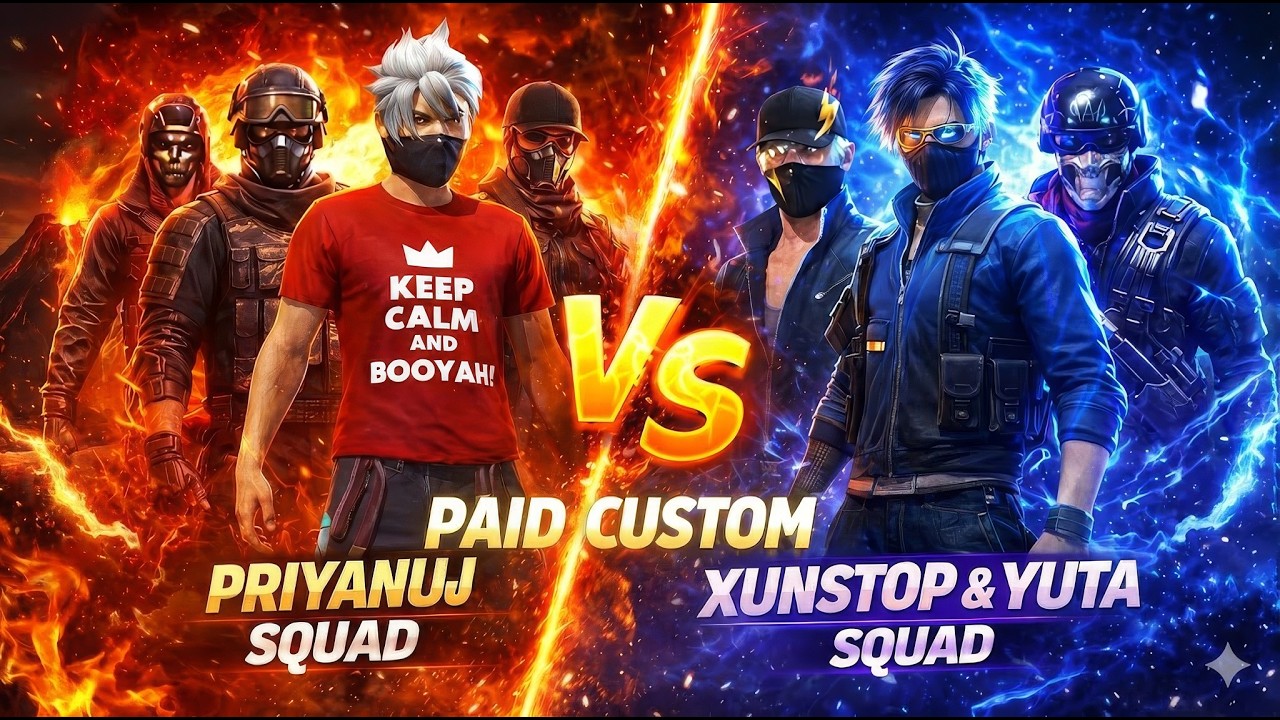 PAID CUSTOM 🔥 | PRIYANUJ SQUAD vs XUNSTOP & YUTA - YouTube
