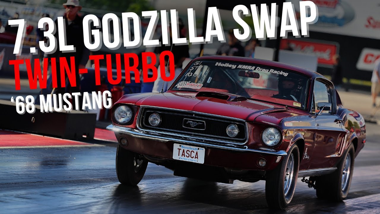 1968 Mustang: Homebuilt Twin-Turbo Godzilla Ford 7.3L Power! - YouTube