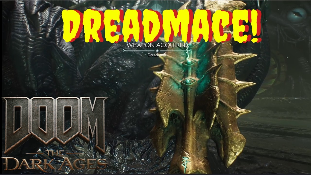 Doom the Dark Ages how to unlock DREADMACE melee weapon location! - YouTube