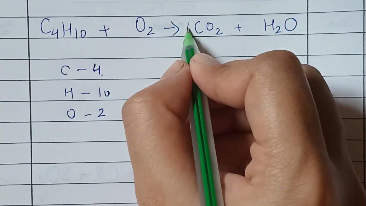 How to balance C4H10 + O2 = CO2 + H2O || butane combustion reaction - YouTube