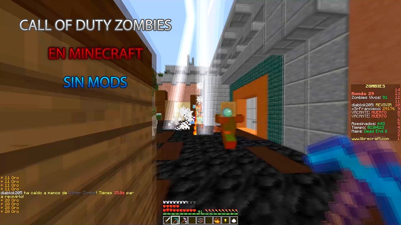 Call Of Duty Zombies en Minecraft Sin Mods | Servidor!! - YouTube