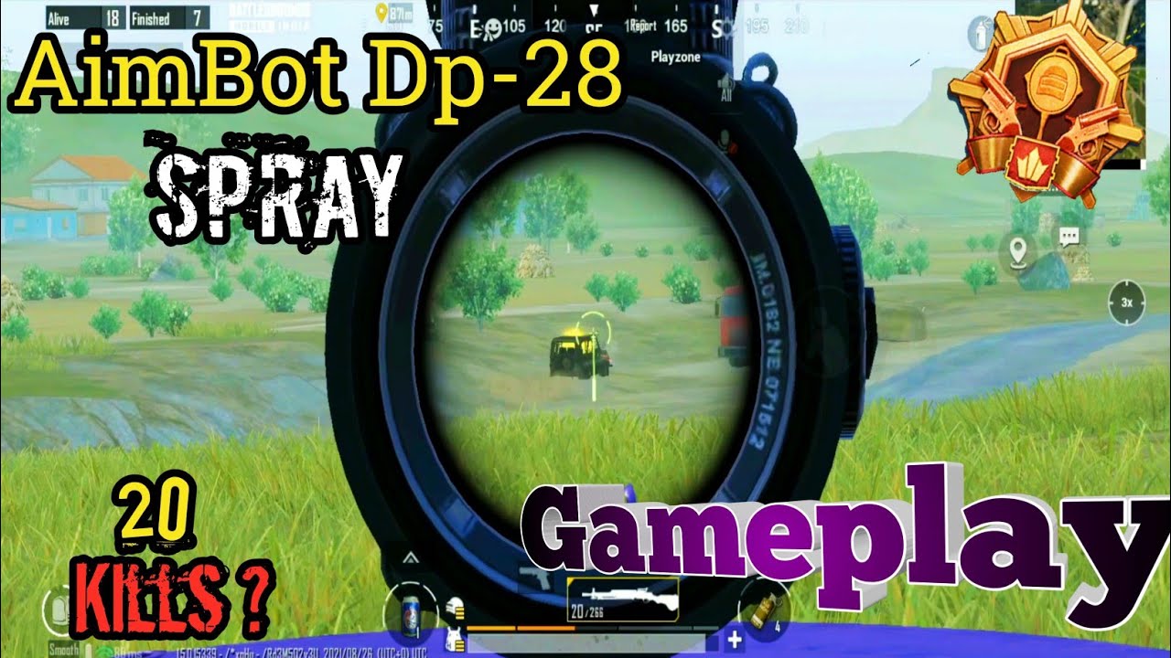 Aimbot Dp-28 Spray | Longest Spray | Gameplay (20Kills?) - YouTube