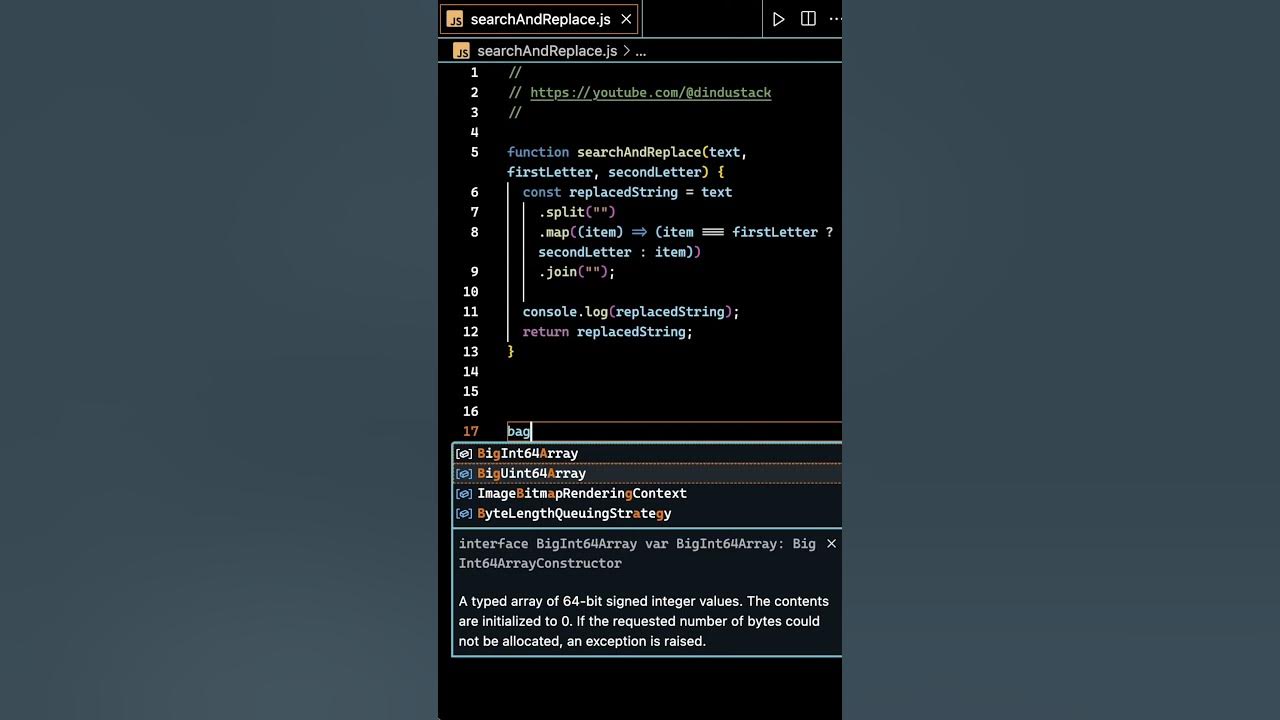 Search And Replace Letters In A String Using Javascript In 60 Secs Coding Programming Algorithm 3291