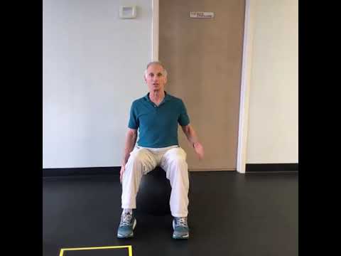 seated core exercises on stability ball - YouTube