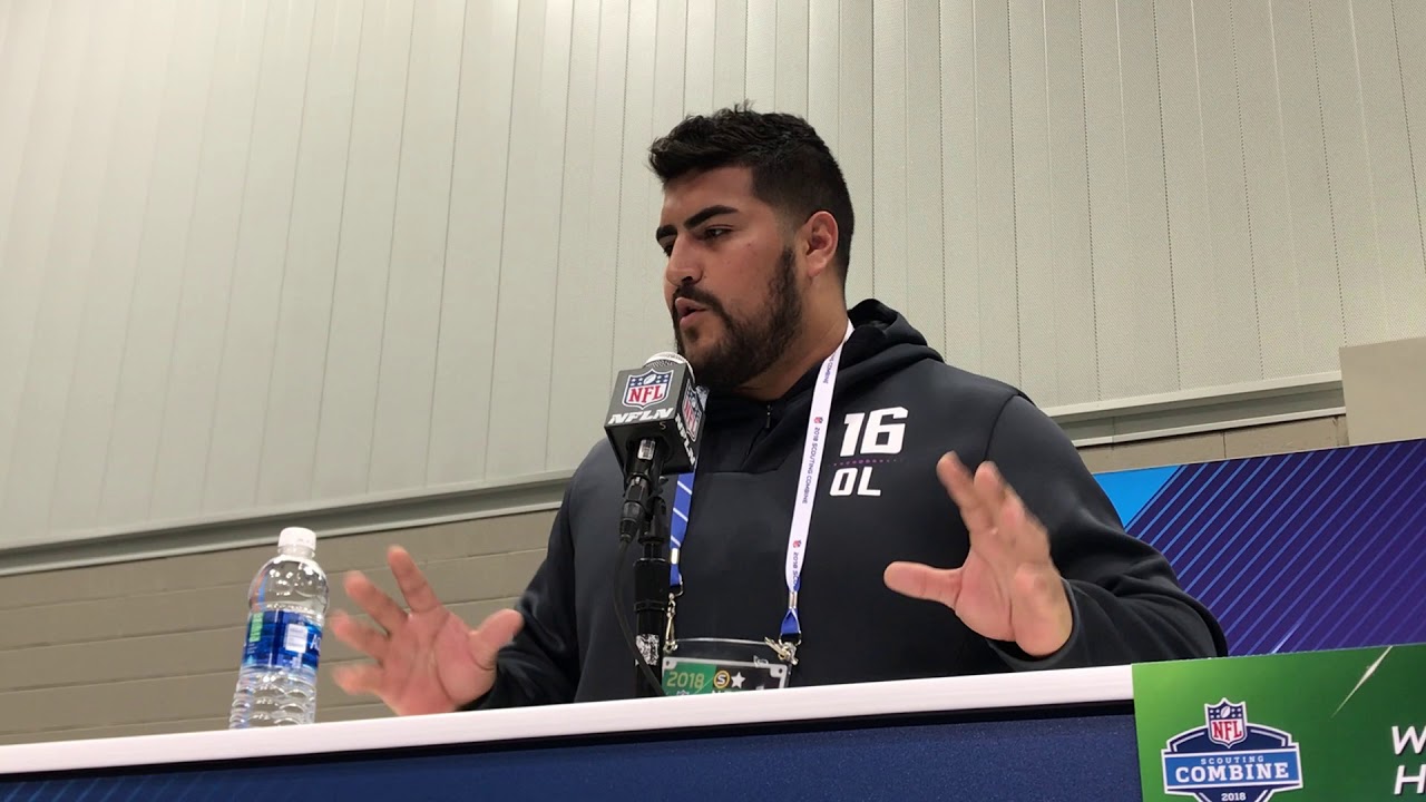 UTEP guard Will Hernandez at the combine - YouTube