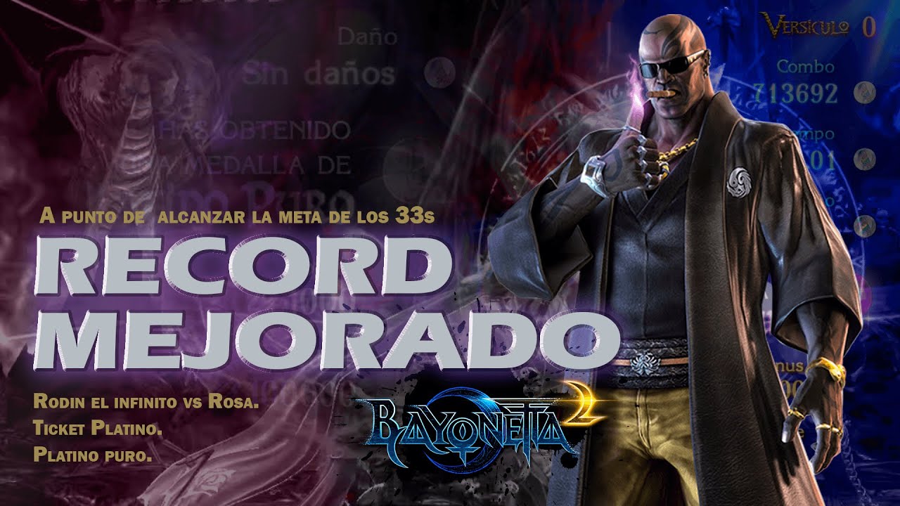 Bayonetta 2 - Rosa Vs Rodin - Pure Platinum - New World Record!!! - YouTube