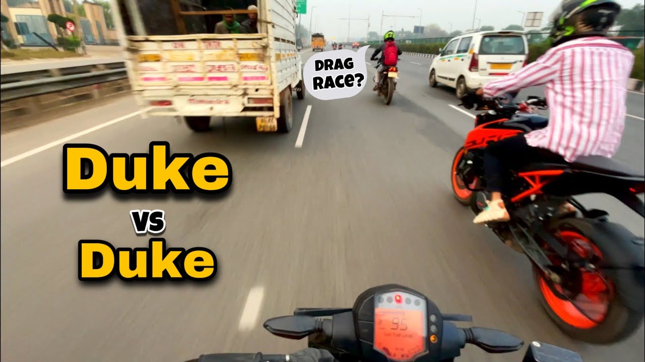 Sunday ride Duke vs Duke| Drag race and fun 😳 - YouTube