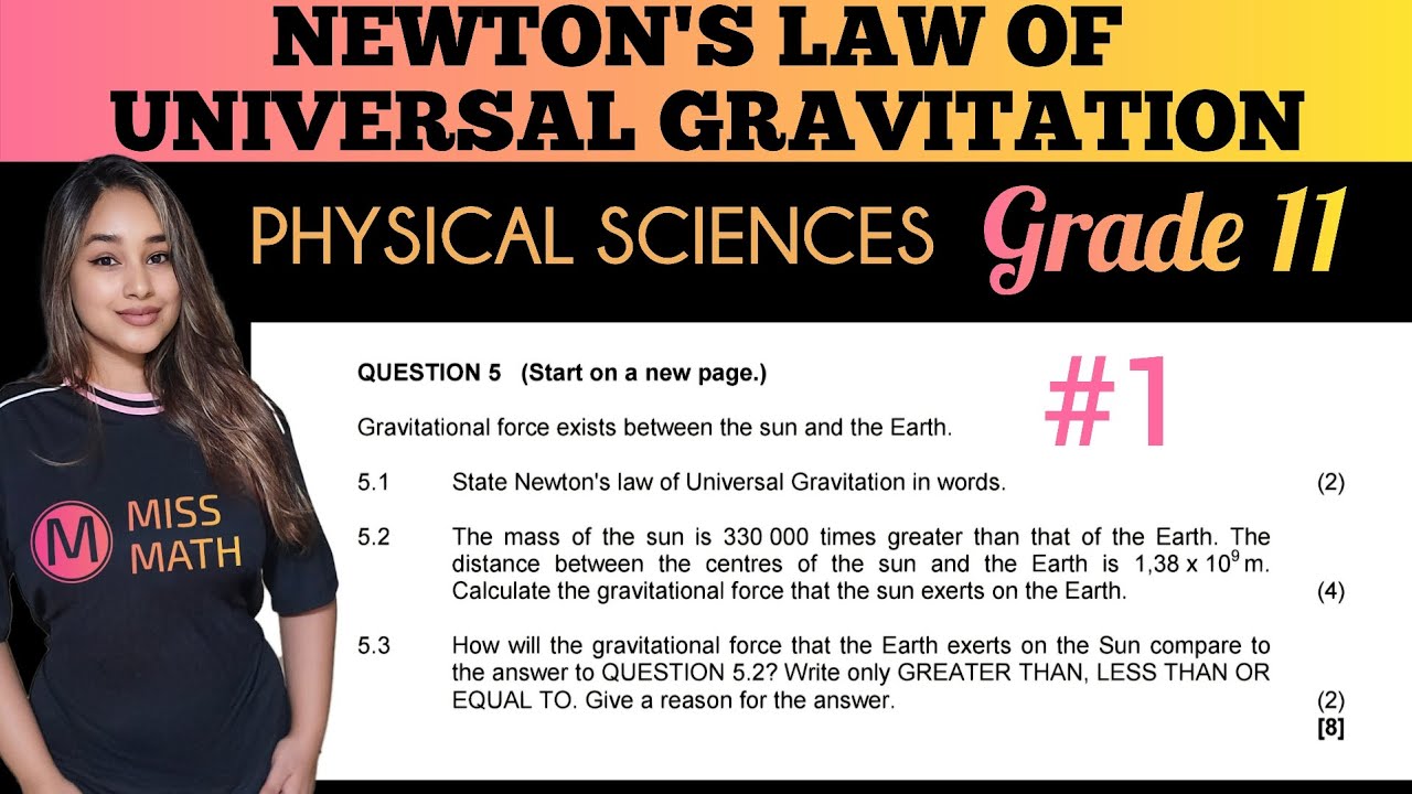 Grade 11 Newton's Law of Universal Gravitation #1 - YouTube