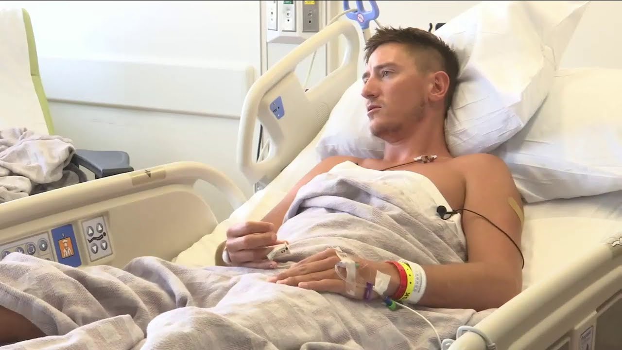 Man describes shark bite - YouTube