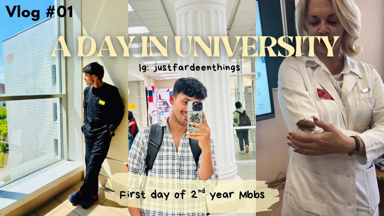 A day In university || first day of 2nd year medical student in Russia ...