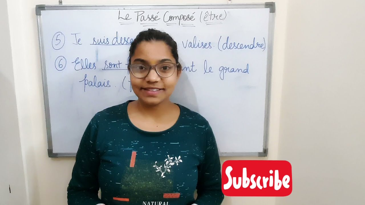 Passé Composé with être in french (past tense in french grammar) easy ...