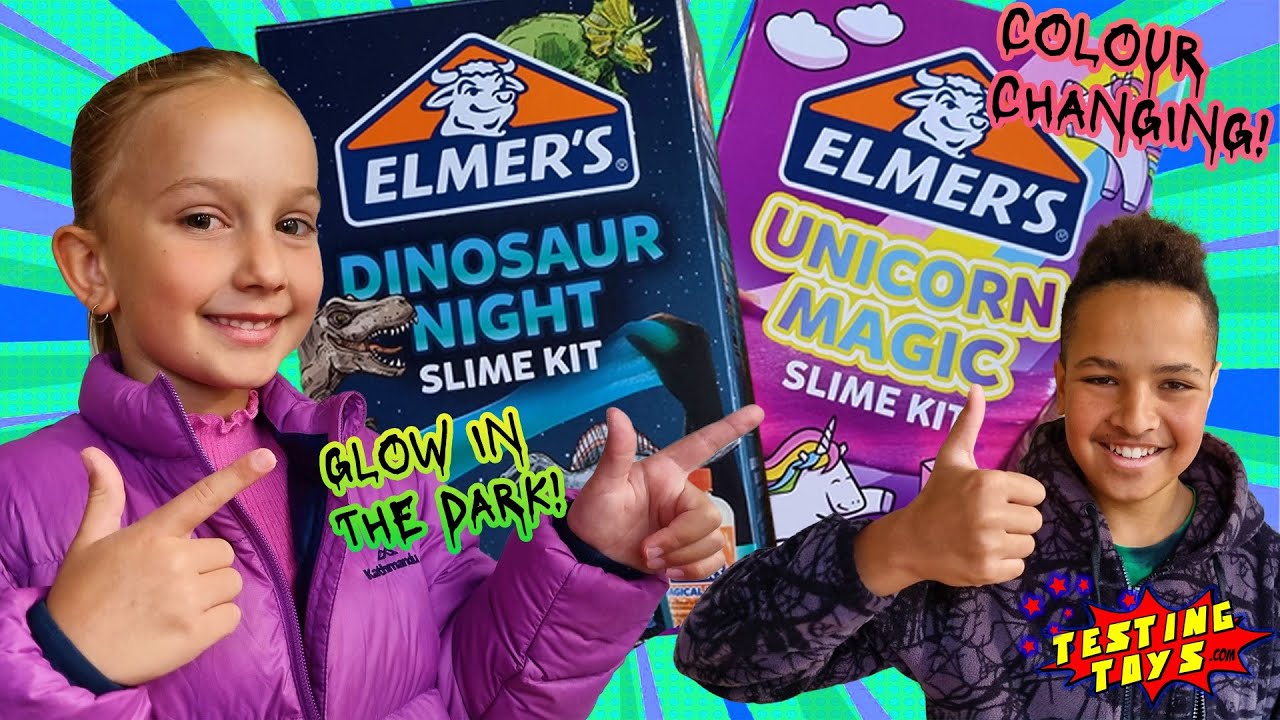 We play with STICKY ICKY SLIME! UNICORN MAGIC COLOUR CHANGING & GLOW IN ...