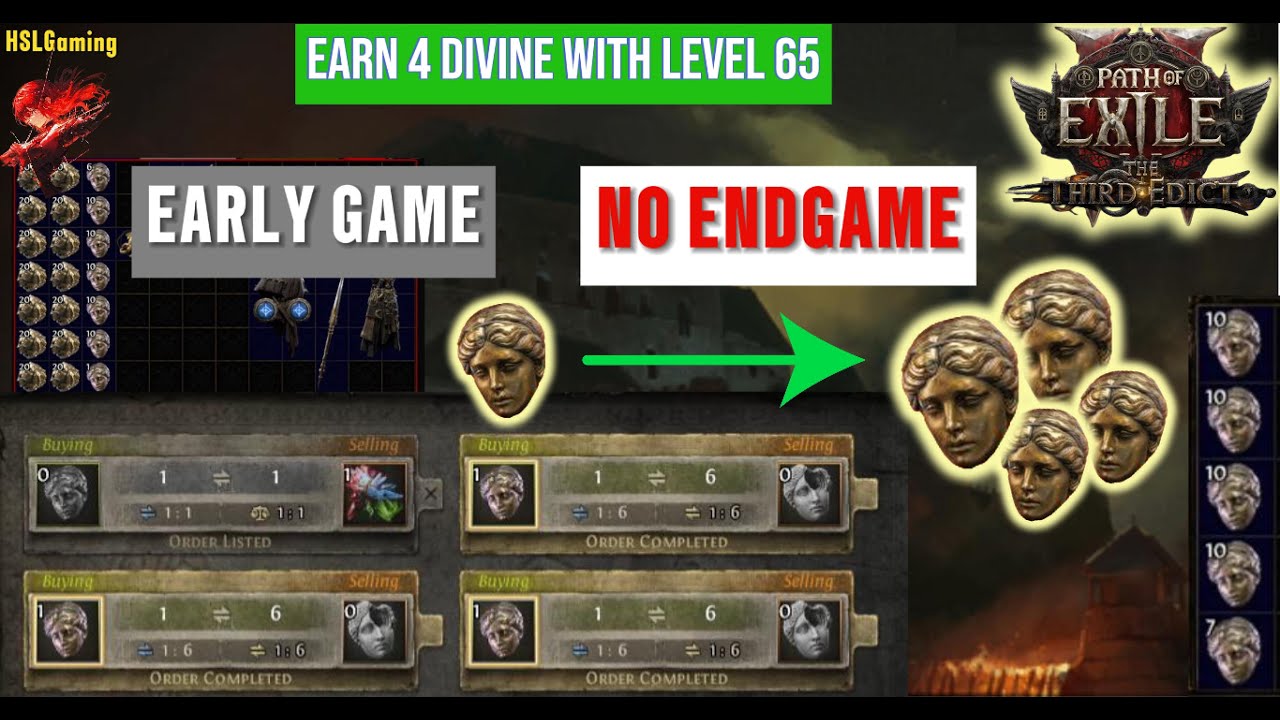 HOW TO EARN DIVINE ORB EARLY GAME - FULL GOLD FARM GUIDE POE 2 - RISE ...