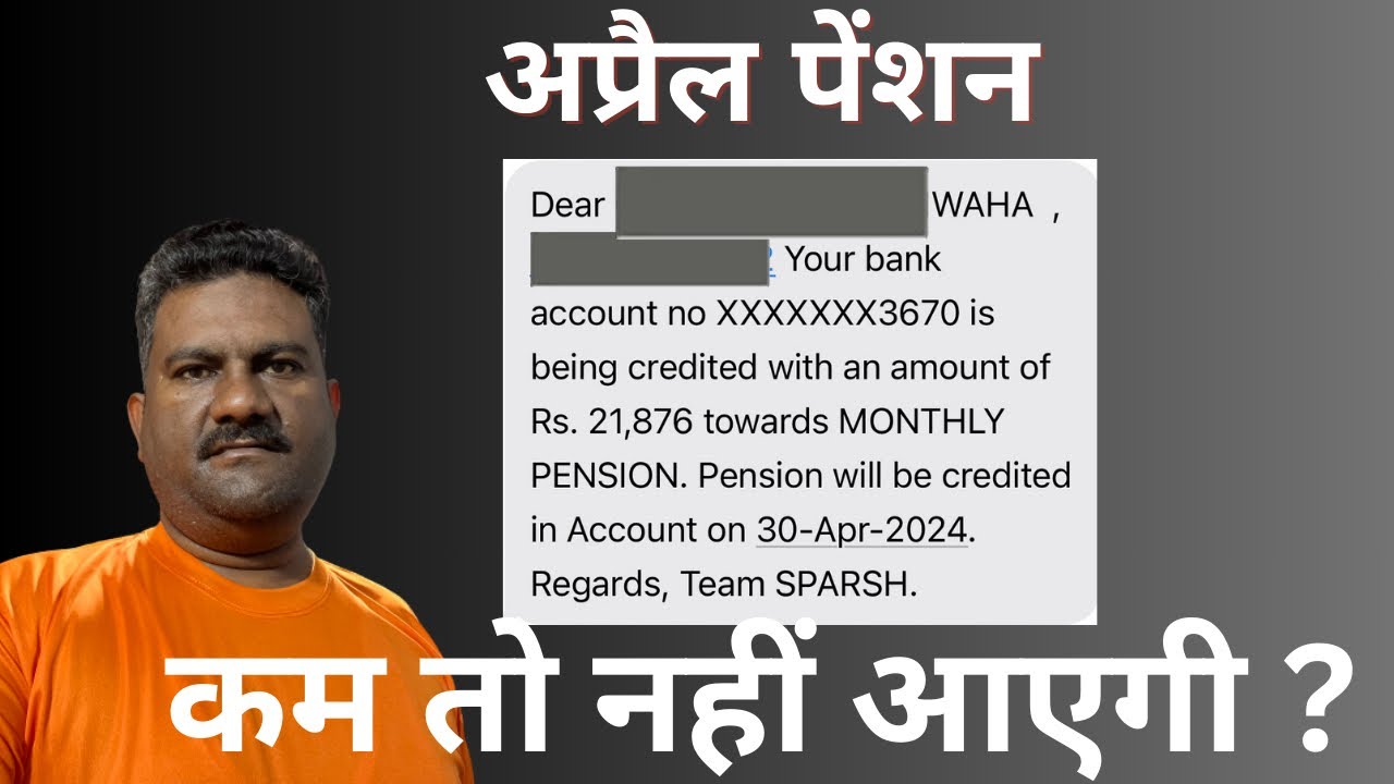 Sparsh April pension msg I Defence Pensioner Pension MSG - YouTube