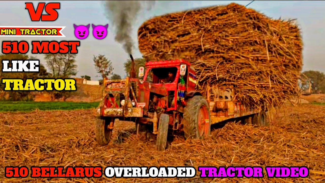Big Powerful Tractor |510 Belarus Overloaded| Tractor Video Punjabi ...