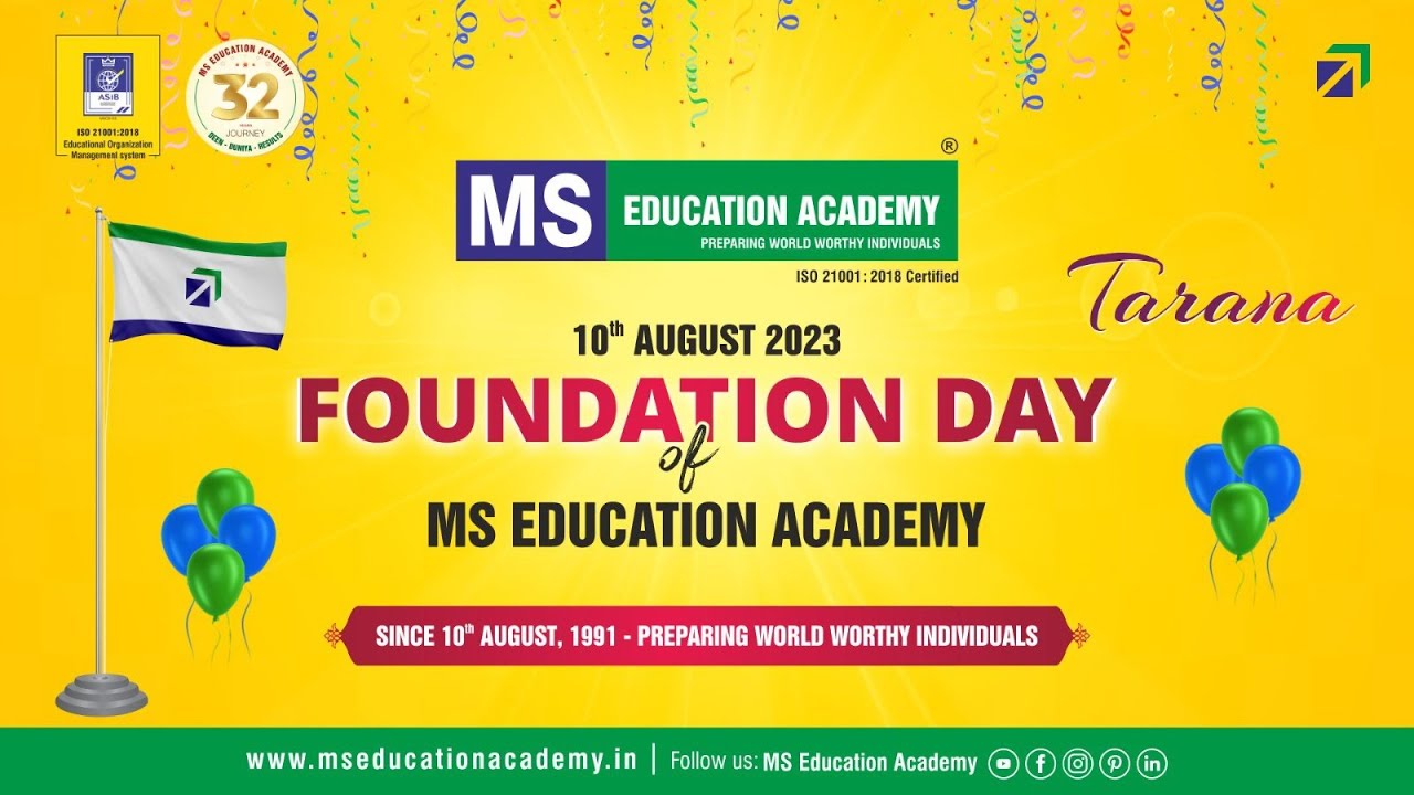 Celebrating 32 Years of Excellence: MS Education Academy's Foundation ...