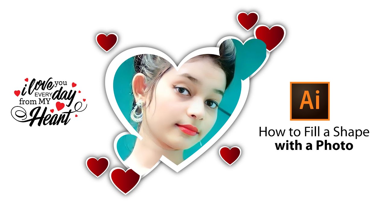 How to Fill a Shape with a Photo in Adobe Illustrator - YouTube