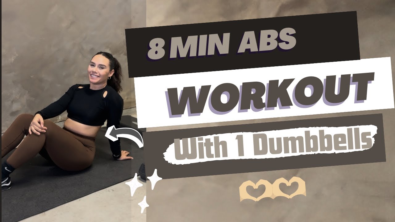 8 MIN ABS WORKOUT w/ one dumbbell - YouTube