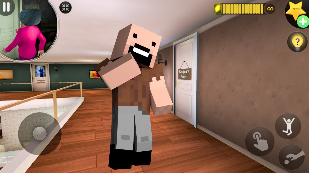 Playing as Minecraft in Scary Teacher 3D New Chapter Update (mod menu ...