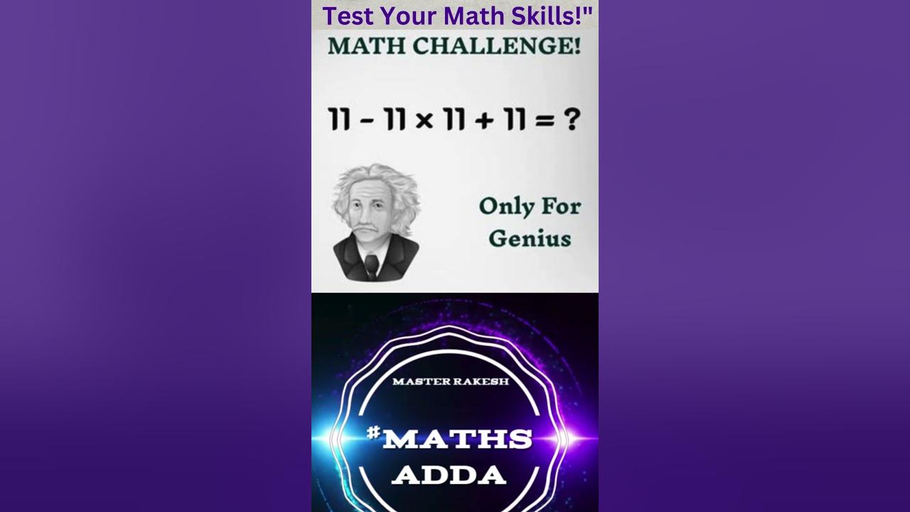 "Test Your Math Skills with This Genius-Level Challenge! | MathsAdda by ...