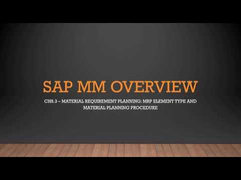 ERP คือ อะไร: SAP MM Overview CH 8.3 - Material Requirement Planning ...