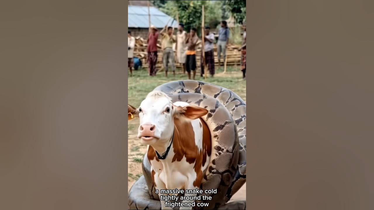 Cow vs snake #cow #snake #animal - YouTube