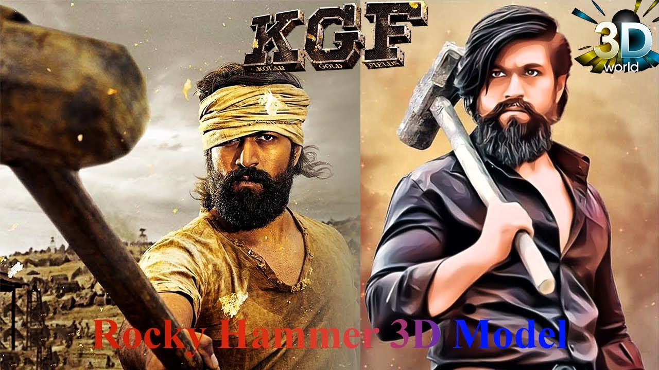 KGF Hammer | Rocky Hammer | 3D Model Hammer | 3Ds max | Yash Hammer | # ...