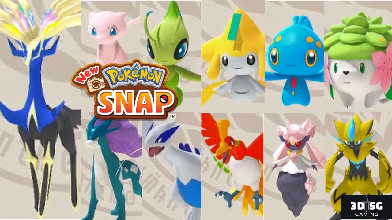 New Pokemon Snap | All Mythical and Legendary Pokemons with Cries - YouTube