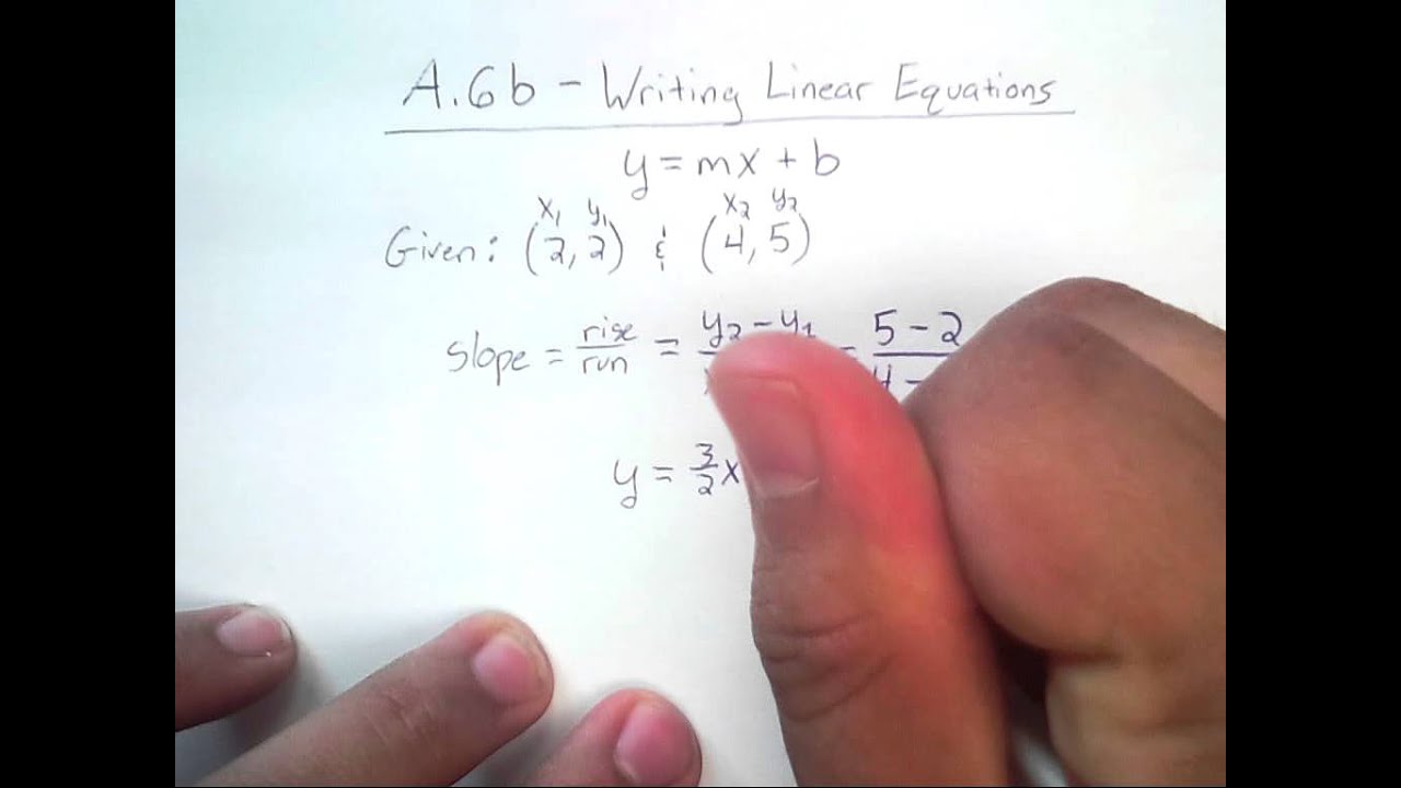 SOL - A.06b - Writing Linear Equations - YouTube