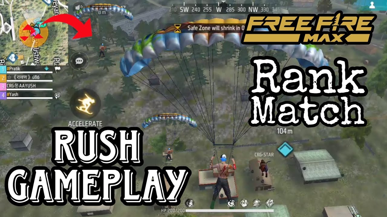 Free Fire Max | Rank Match | Rush Gameplay | Aayush Gaming Live - YouTube