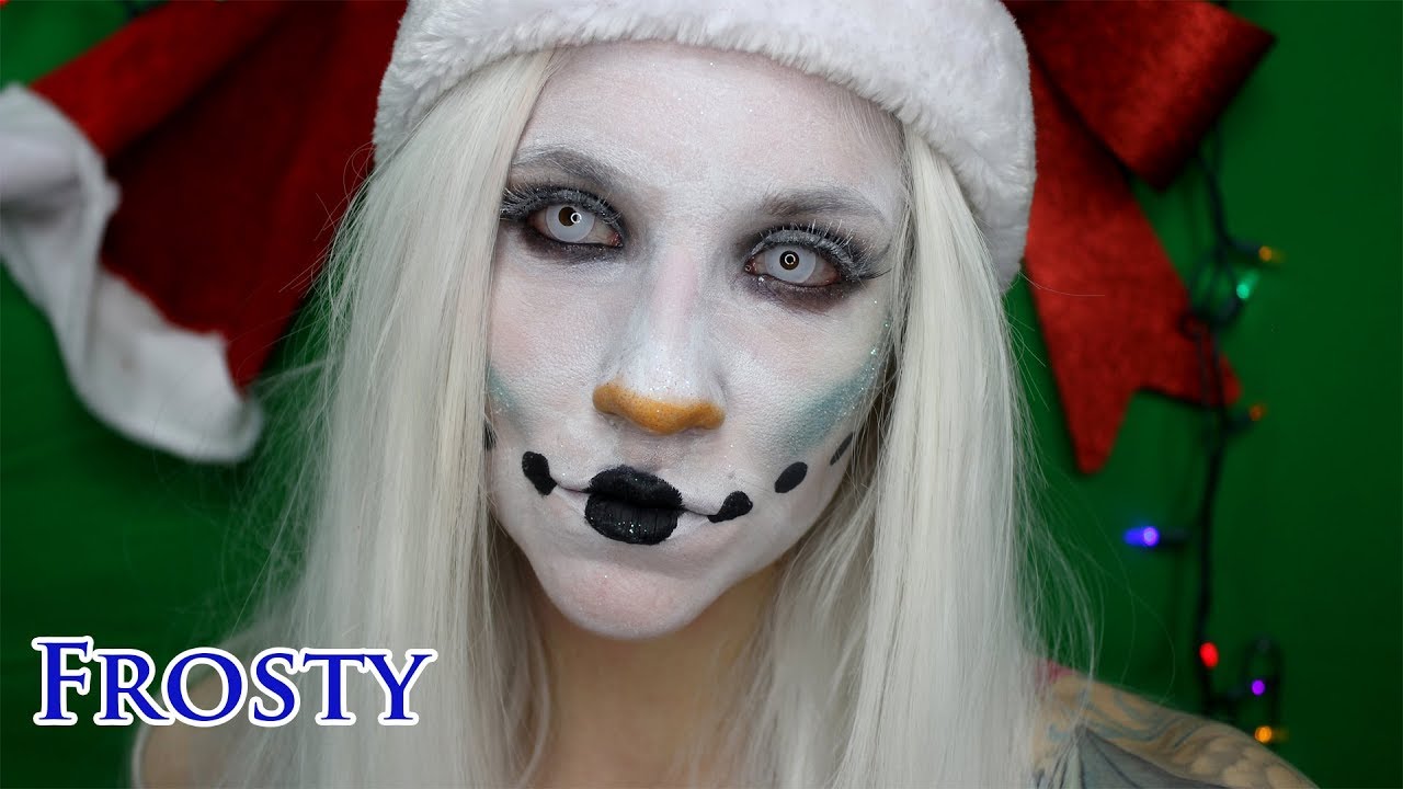 Day 20 SFXmas! | Glam Frosty The Snowman Tutorial | Mehron Body Paint ...