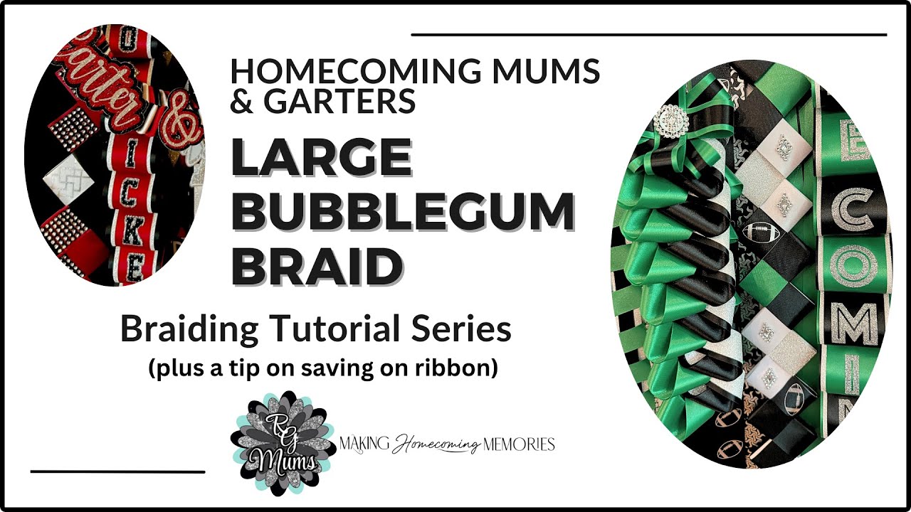 Large Bubblegum Homecoming Mum Braid How to Make | Full Tutorial (PLUS ...