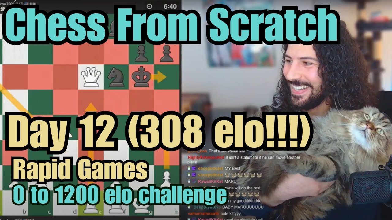 Chess Day 12: 300 elo ! - Rapid Games - YouTube