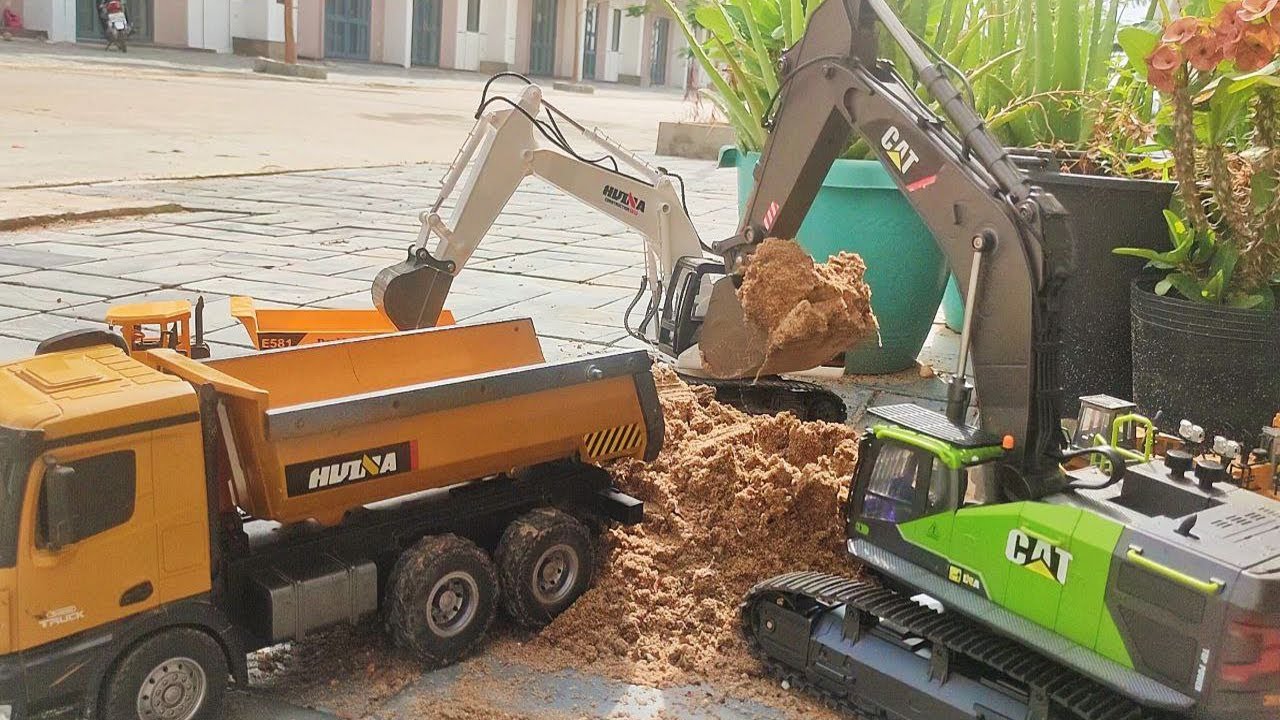 Amazing RC Construction Site | RC Excavator Loading Truck and Dump ...
