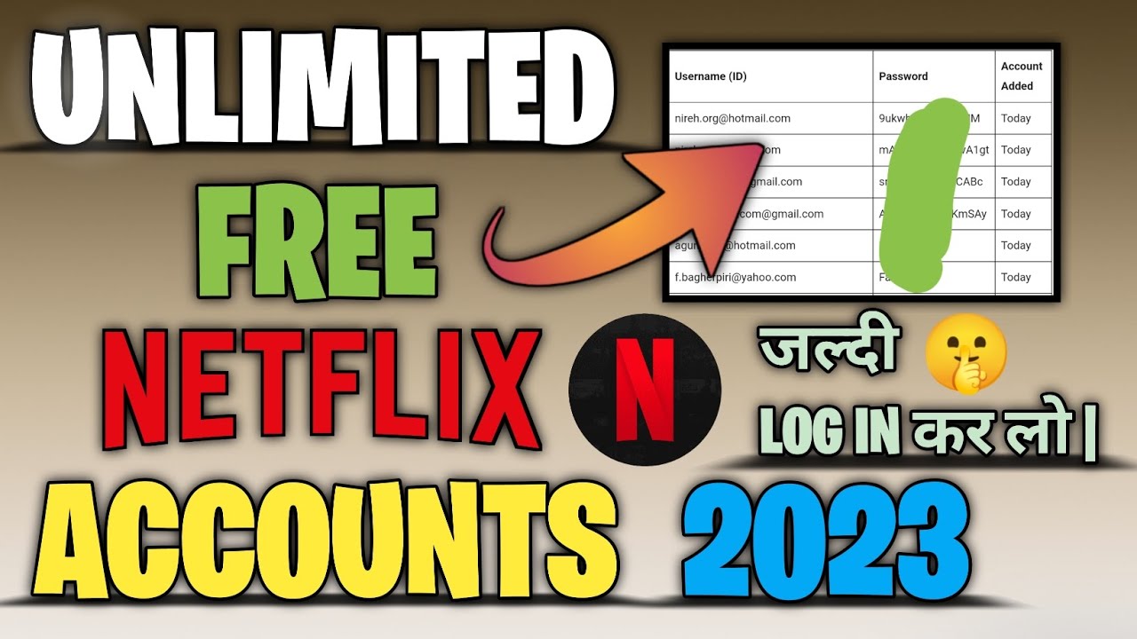 UNLIMITED FREE NETFLIX ACCOUNTS IN 2023 || FREE NETFLIX KAISE CHALAYE ...