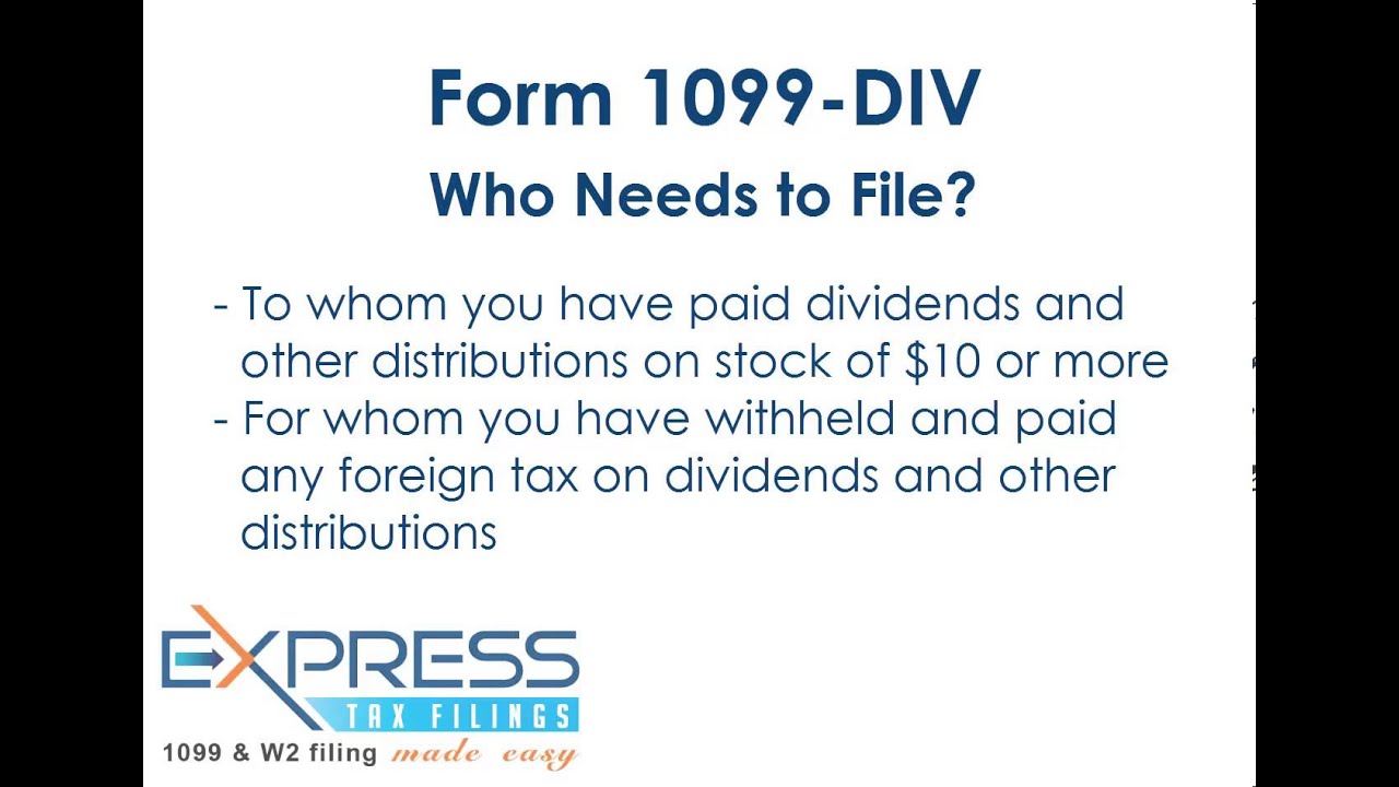 Form 1099 DIV - YouTube