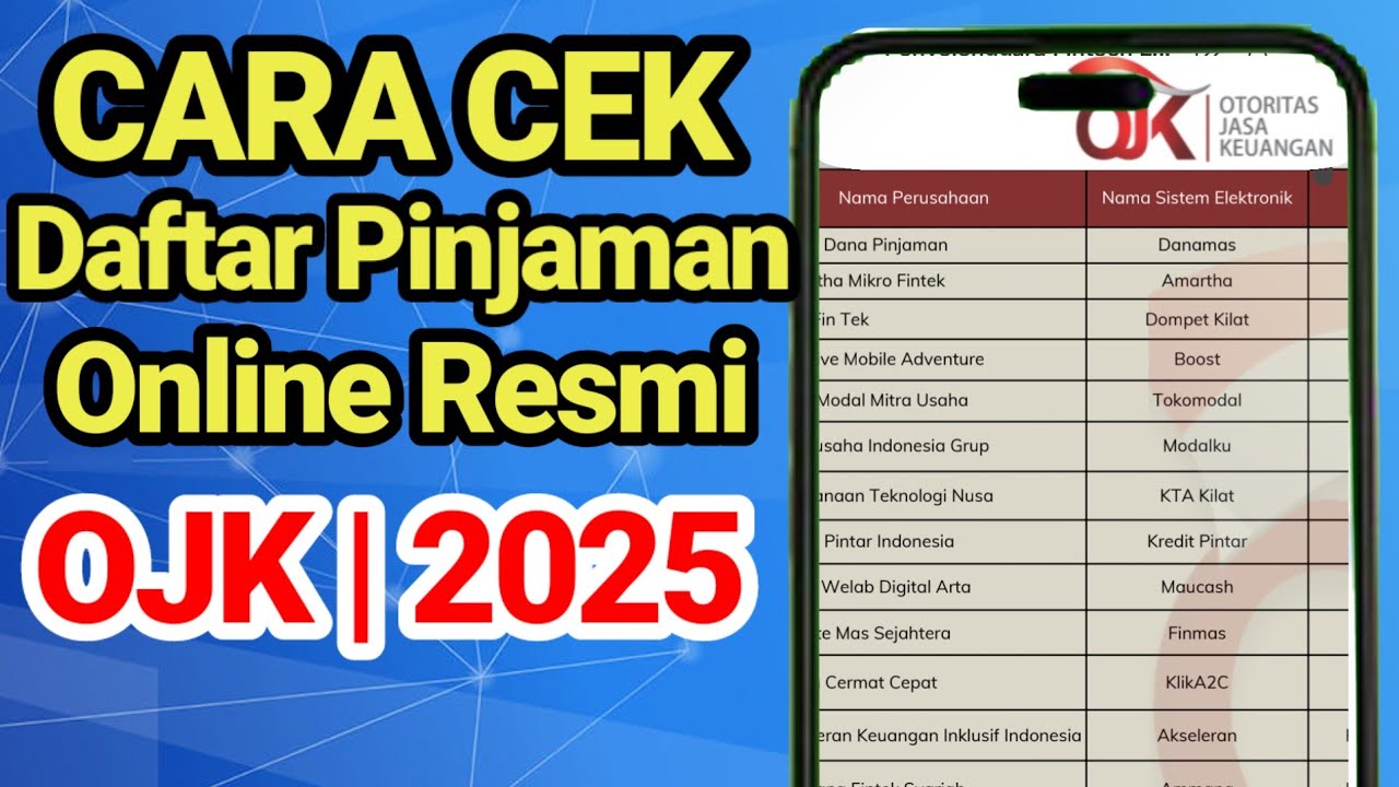 DAFTAR PINJOL RESMI OJK TERBARU 2025 - YouTube