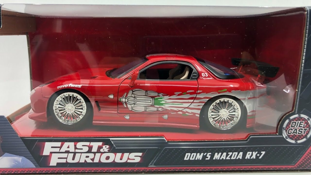 DOM'S MAZDA RX7 JADA TOYS 1/24 SCALE - YouTube